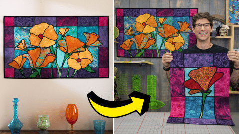 Traditional Stained Glass Rose Applique Tutorial - DIY Joy