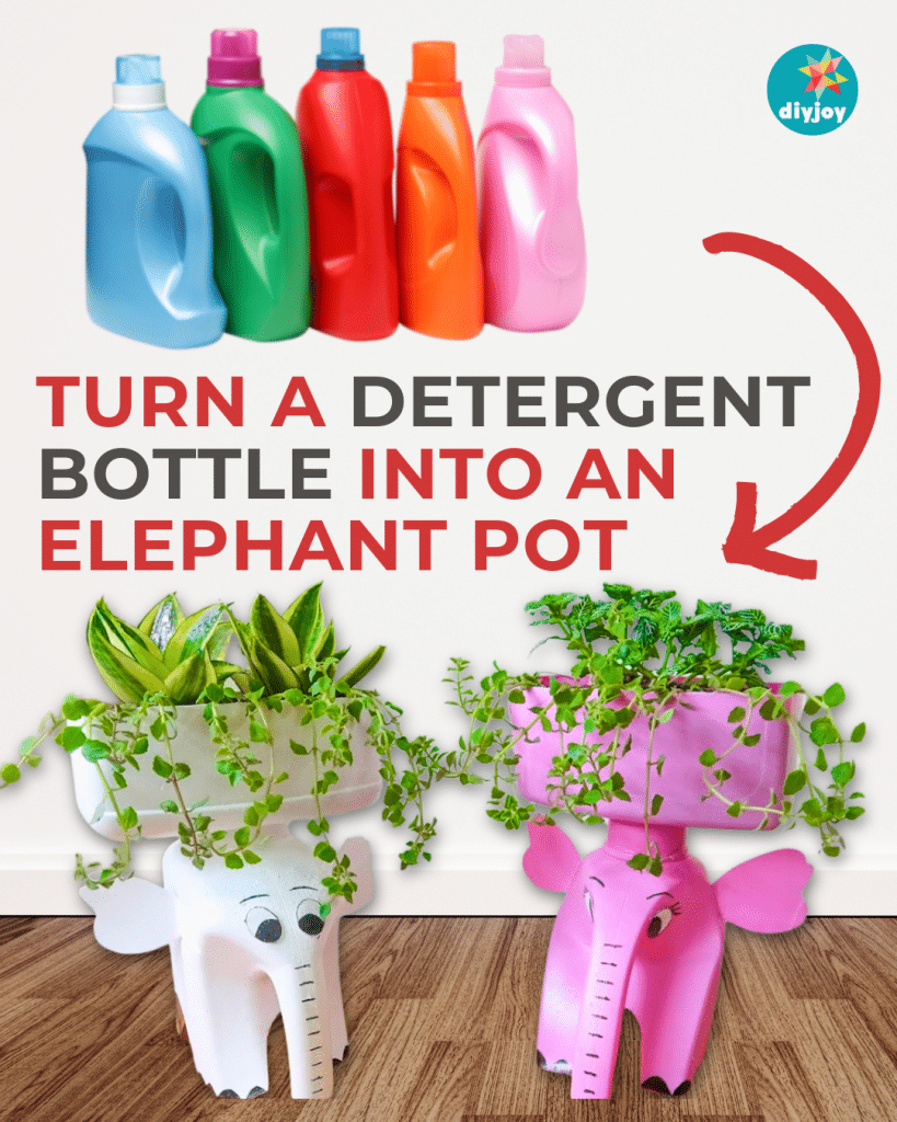 Turn a Detergent Bottle into an Elephant Pot