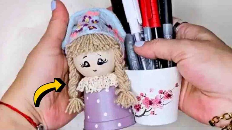 DIY Rag Doll Using Mini Flower Pots - DIY Joy