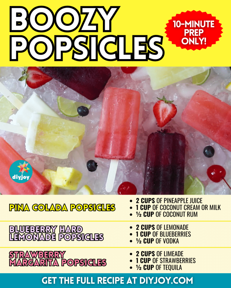 10-Minute Homemade Boozy Popsicles Recipe - DIY Joy