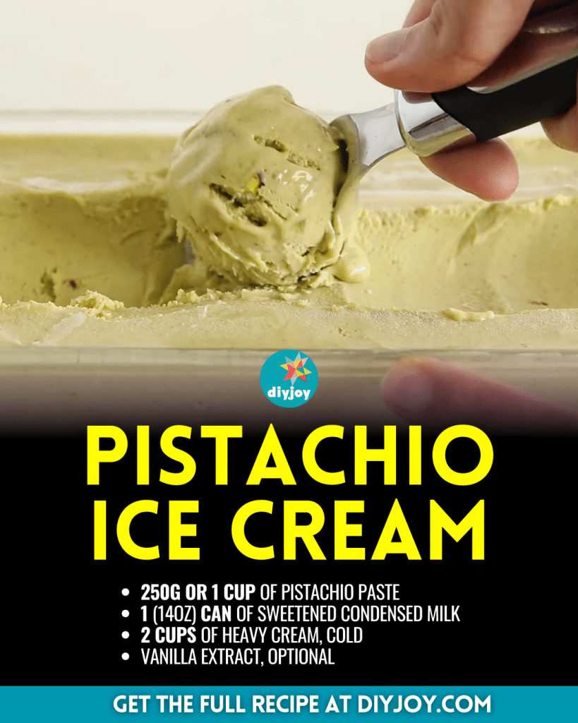 4-Ingredient Pistachio Ice Cream Recipe - DIY Joy