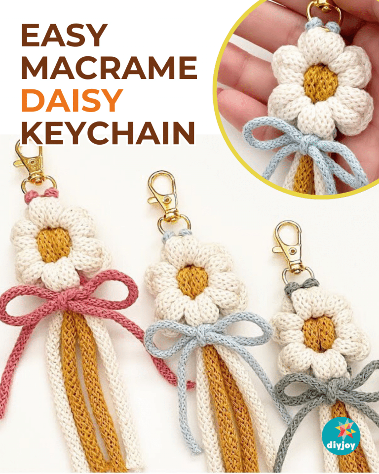 Easy Macrame Daisy Keychain Easy Macrame Daisy Keychain