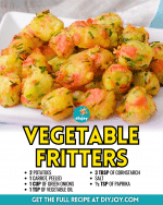 Easy and Crispy Vegetable Fritters Recipe - DIY Joy