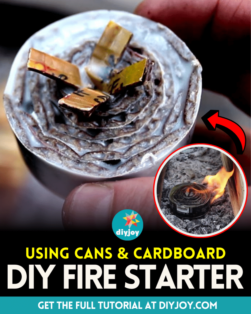Easy DIY Fire Starter Using Cans & Cardboard - DIY Joy