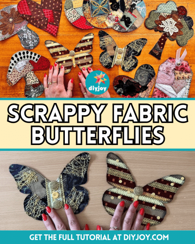 Easy DIY Scrappy Fabric Butterflies Tutorial - DIY Joy