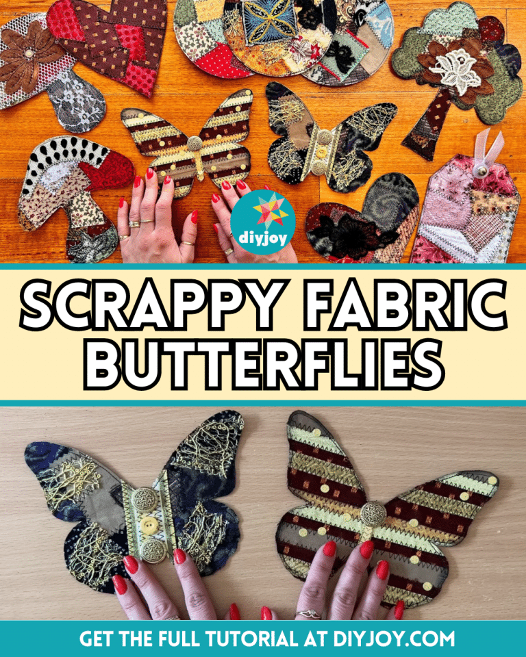 Easy DIY Scrappy Fabric Butterflies Tutorial - DIY Joy