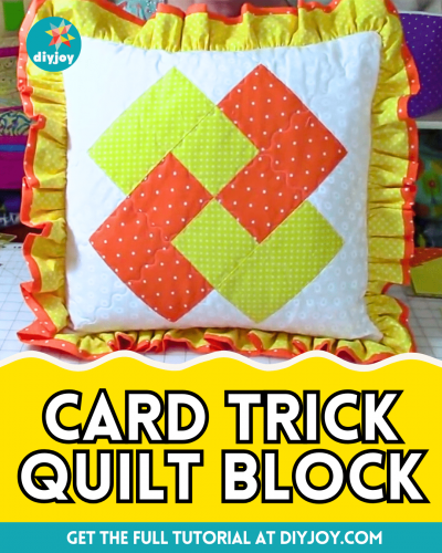 How to Make a Card Trick Quilt Block - DIY Joy