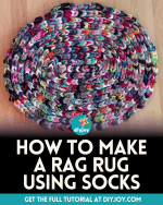 How to Make a Rag Rug Using Socks - DIY Joy
