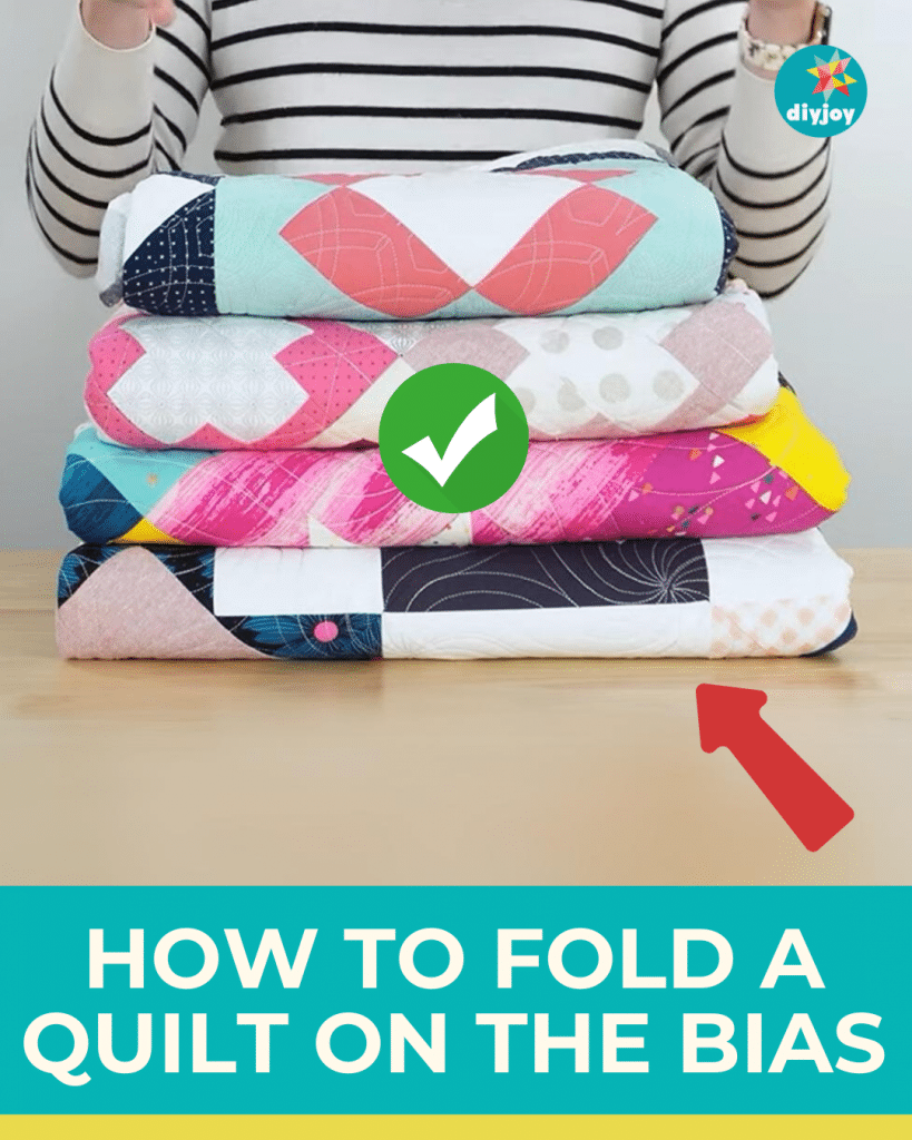 How to Fold a Quilt on the Bias