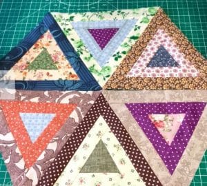 Triangle and Strip Fusion Table Runner Quilt - DIY Joy
