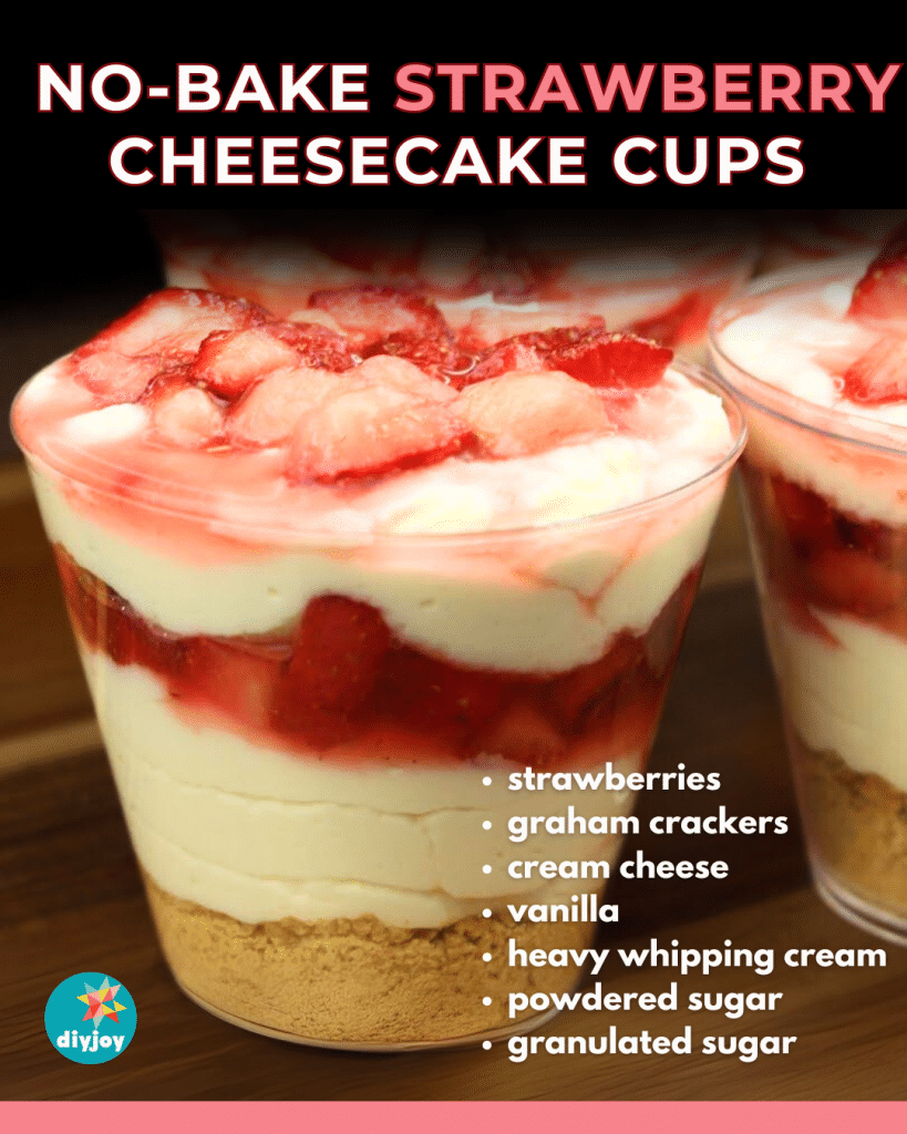 No-Bake Strawberry Cheesecake Cups