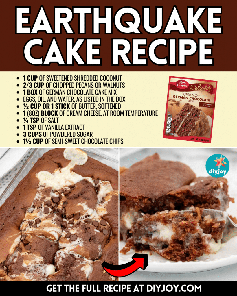 The Easiest Earthquake Cake Recipe - DIY Joy