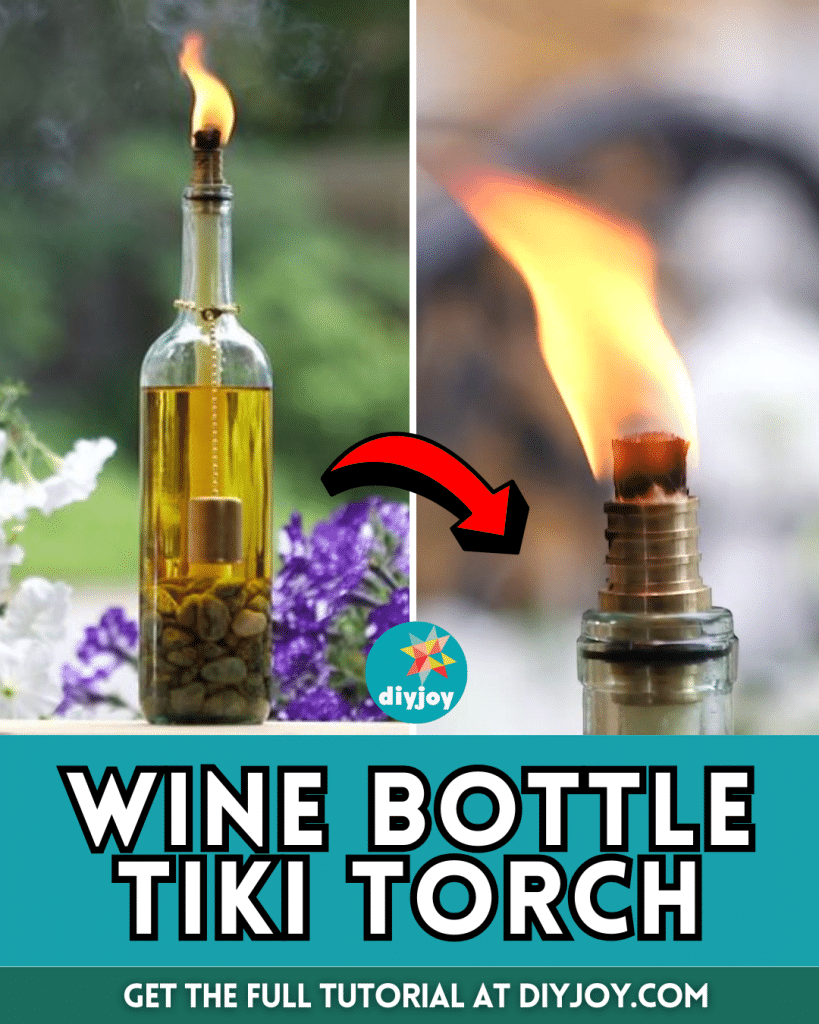 Easy DIY Wine Bottle Tiki Torch Tutorial - DIY Joy