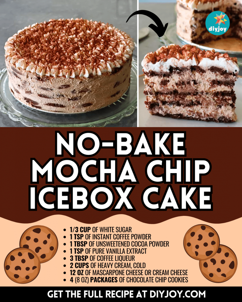 Easy No-Bake Mocha Chip Icebox Cake Recipe - DIY Joy