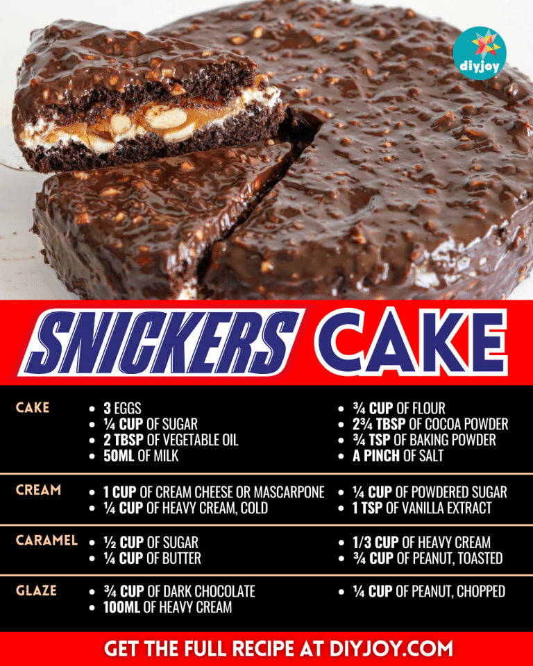 Easy No-Fail Snickers Cake Recipe - DIY Joy