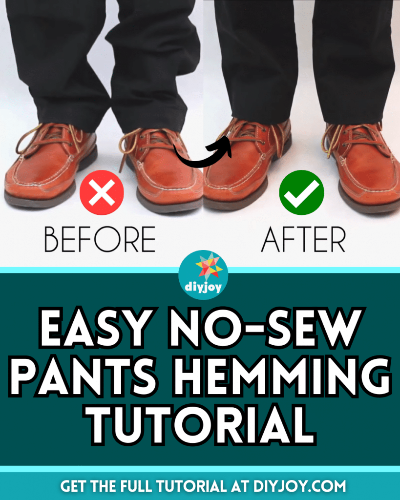 Easy No-Sew Pants Hemming Tutorial - DIY Joy