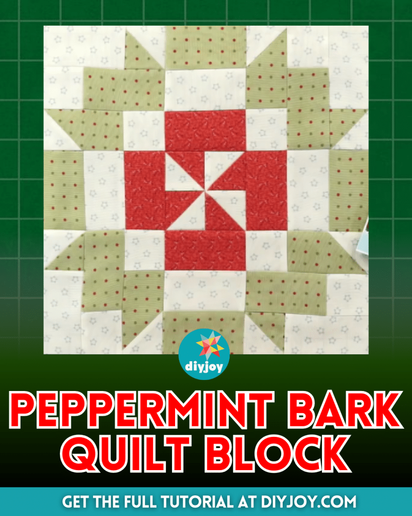 Easy Peppermint Bark Quilt Block Tutorial - DIY Joy