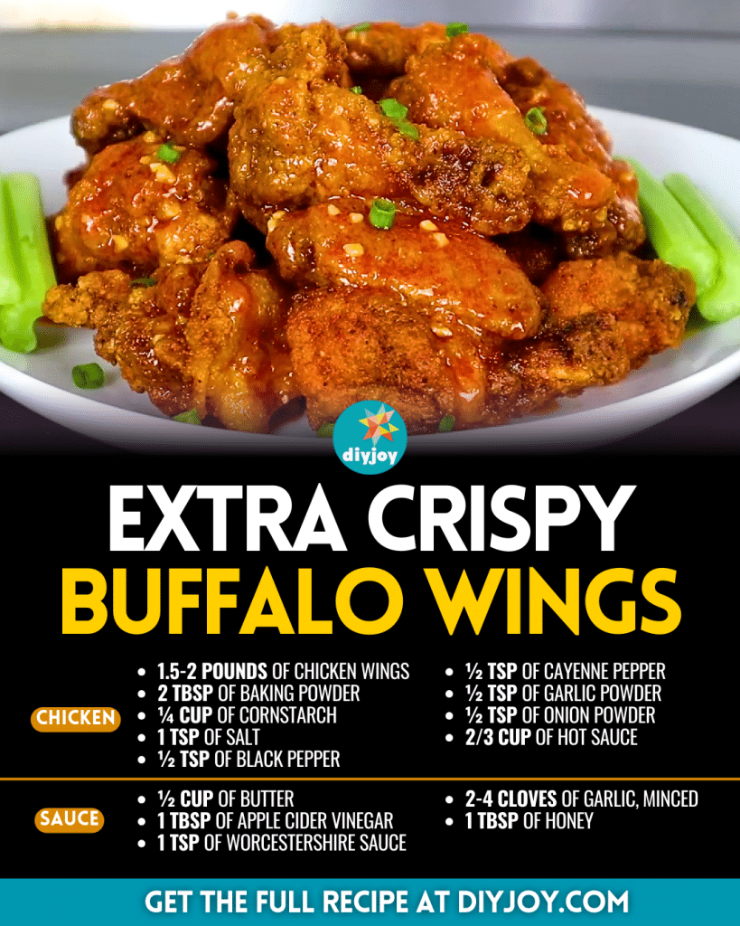 Extra Crispy Buffalo Wings Recipe - DIY Joy