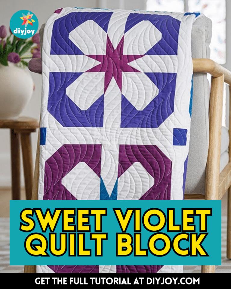 How to Make a Sweet Violet Quilt Block - DIY Joy