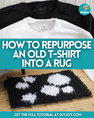 How to Repurpose an Old T-Shirt Into a Rug - DIY Joy