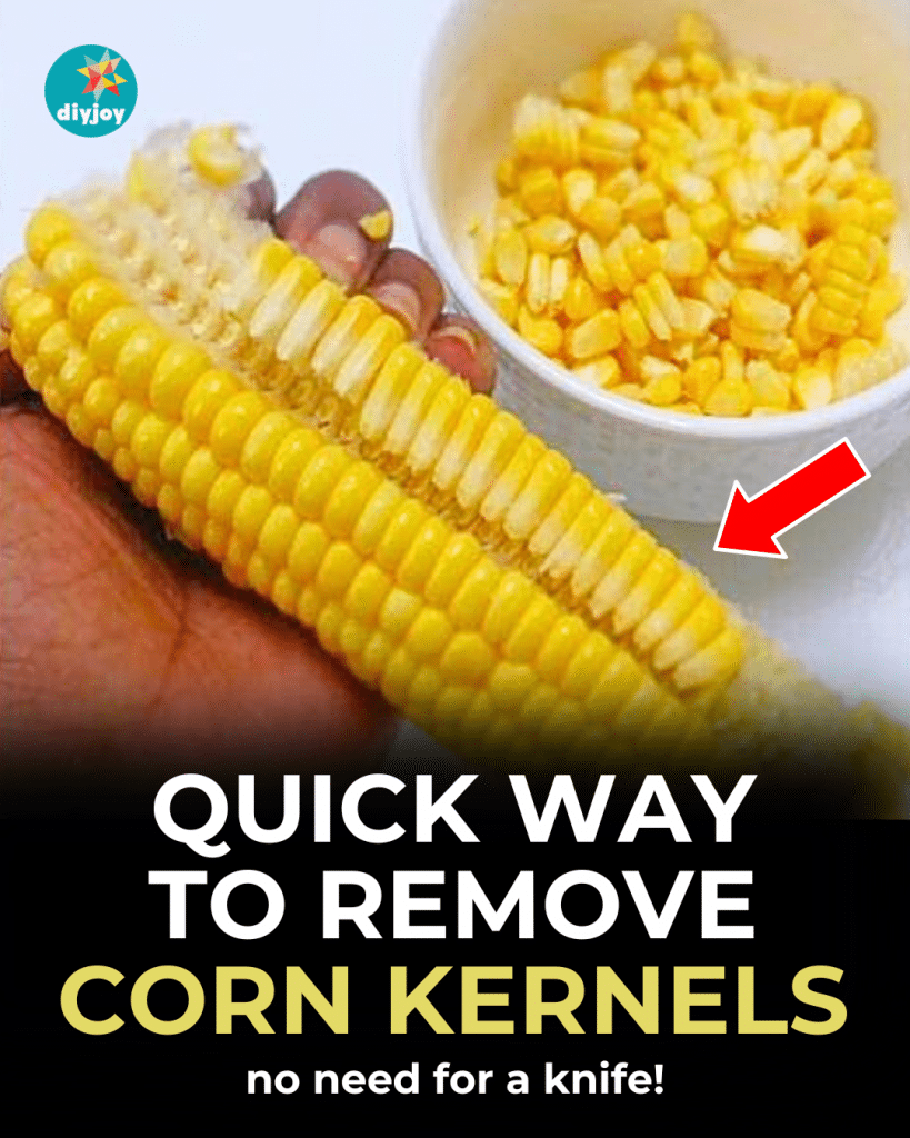 Quick Way to Remove Corn Kernels