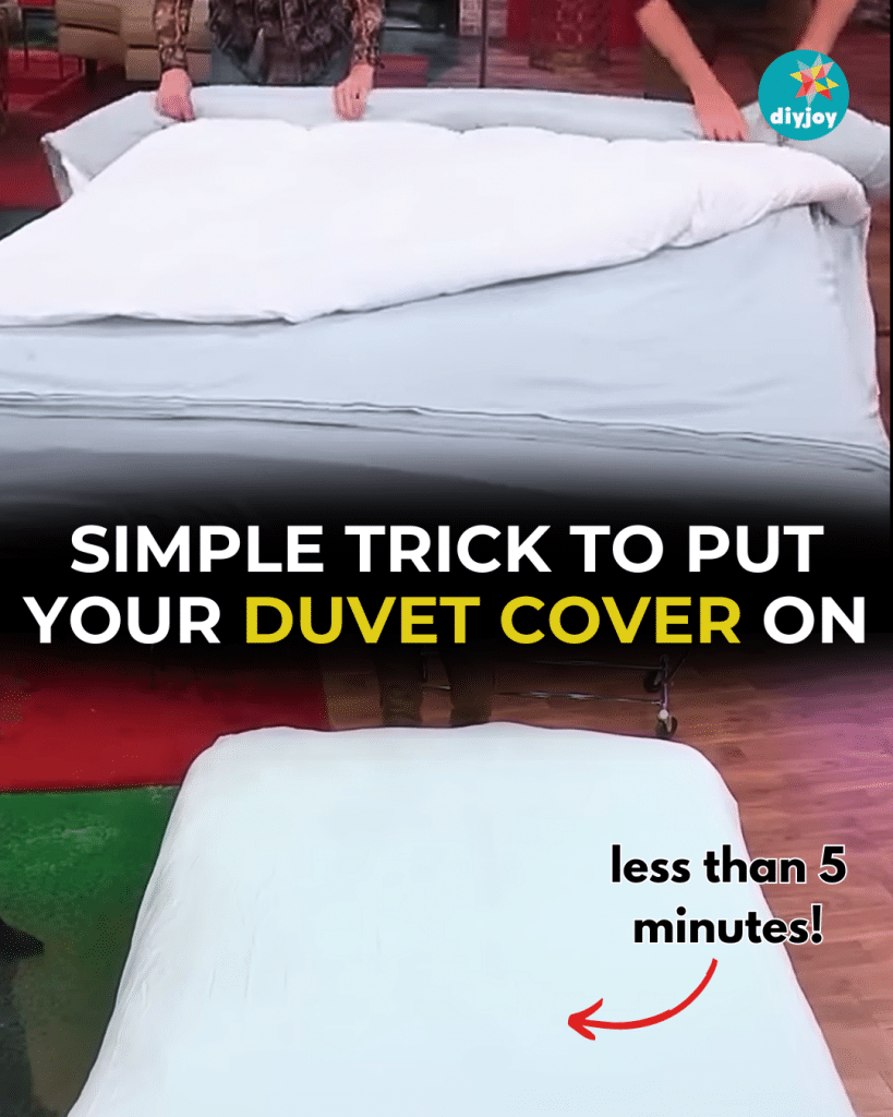 Simple Trick to Put Your Duvet Cover On