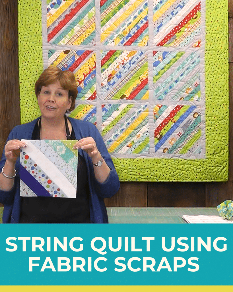 String Quilt Using Fabric Scraps With Jenny Doan