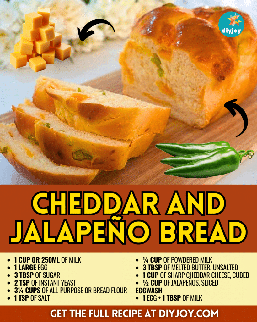 Super Soft Cheddar and Jalapeño Bread Recipe - DIY Joy