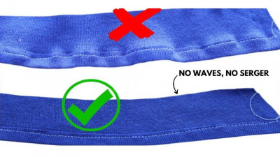 3 Ways to Hem Stretchy Fabric Without It Getting Wavy - DIY Joy