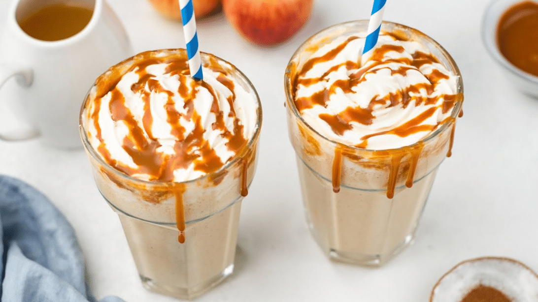 5-Minute Fall Caramel Apple Milkshake Recipe - DIY Joy