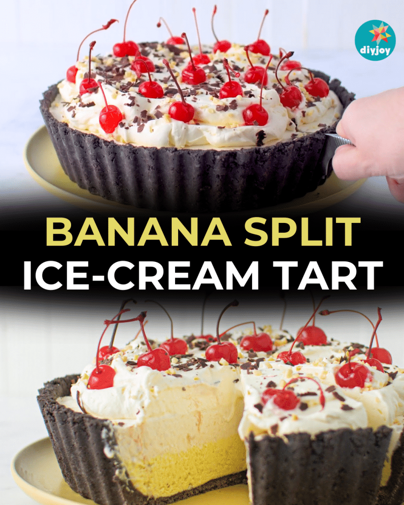 Banana Split Ice Cream Tart