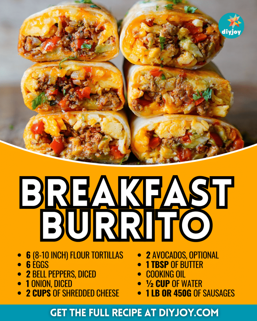 Easy Breakfast Burrito Recipe - DIY Joy