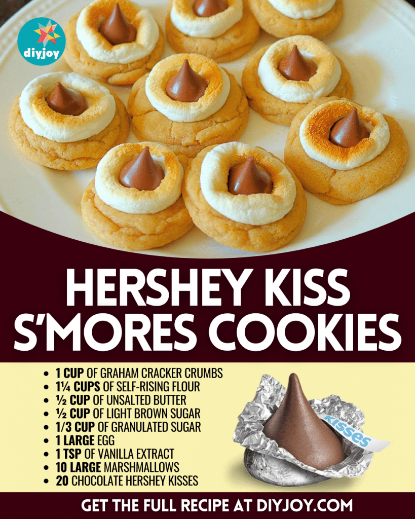 Easy Hershey Kiss S'mores Cookies Recipe - DIY Joy