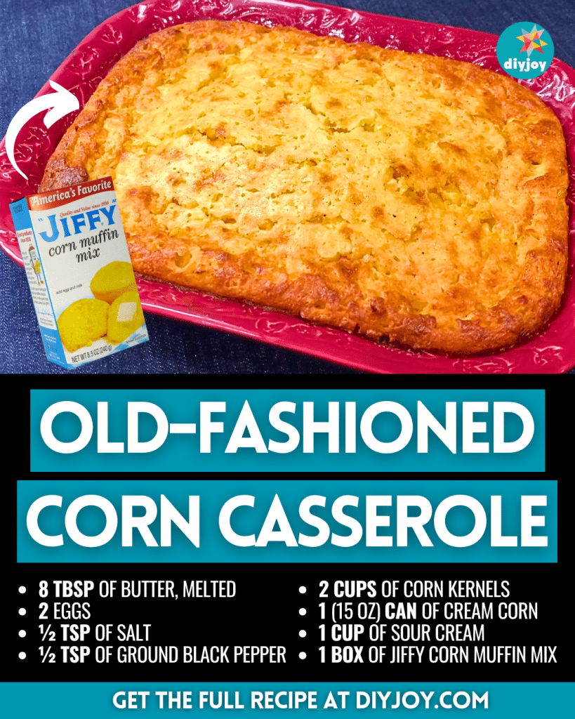 Easy Old-Fashioned Corn Casserole Recipe - DIY Joy