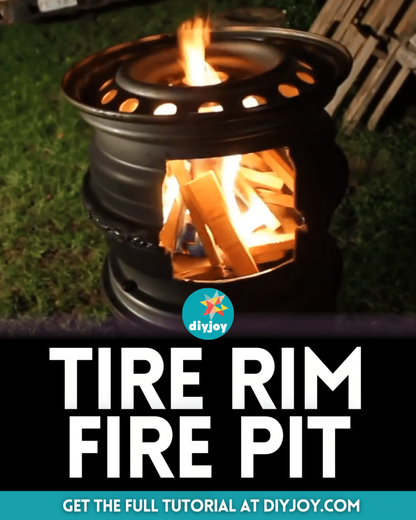 Easy Repurposed Tire Rim Fire Pit - DIY Joy