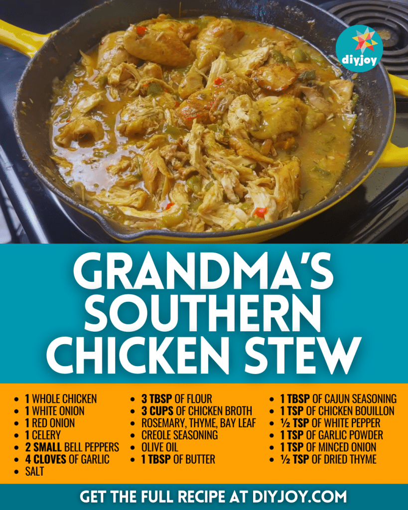 Grandma's Southern Chicken Stew Recipe - DIY Joy