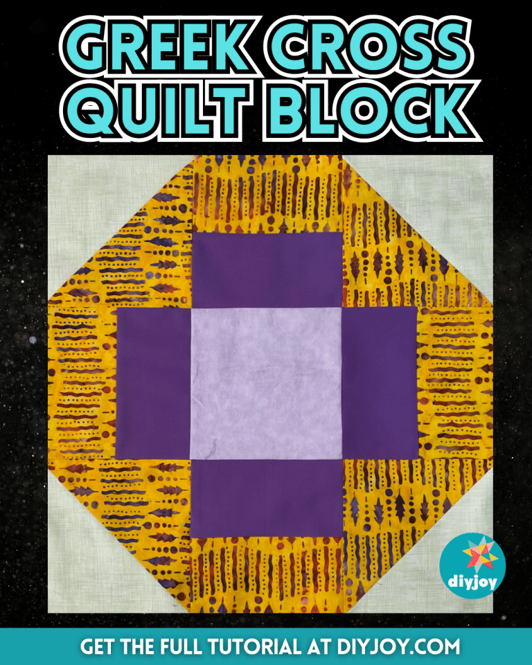Greek Cross Quilt Block Tutorial for Beginners - DIY Joy