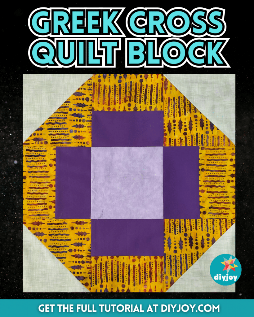 Greek Cross Quilt Block Tutorial for Beginners - DIY Joy