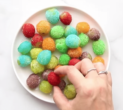 Easy Frozen Jello Candy Grapes Recipe - DIY Joy