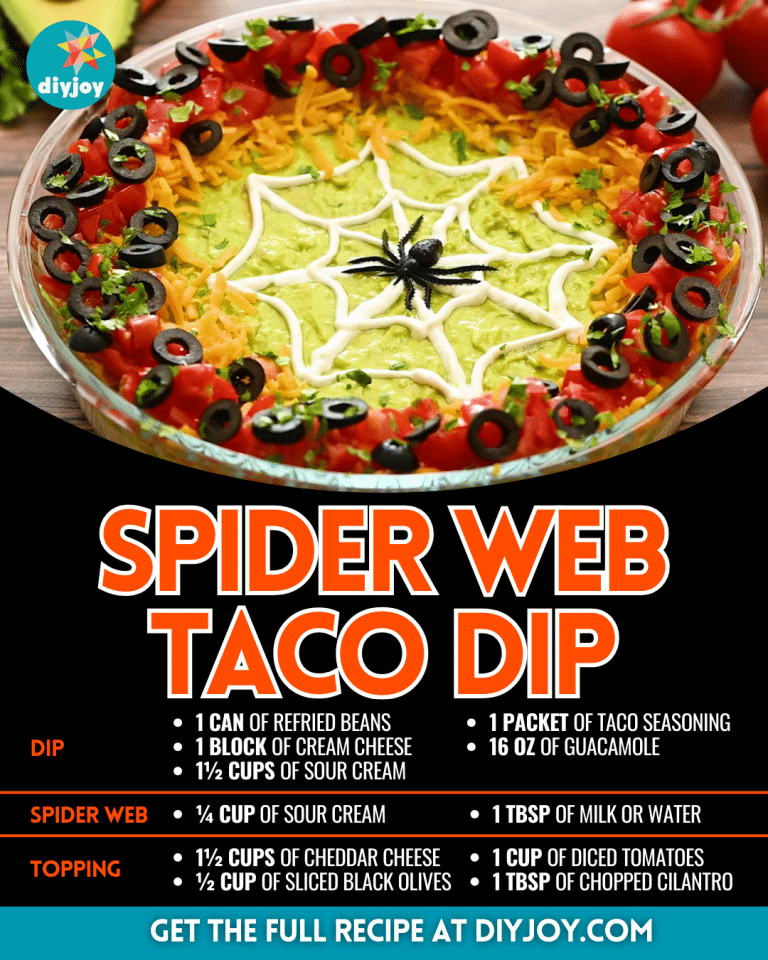 20-Minute Spider Web Taco Dip Recipe - DIY Joy