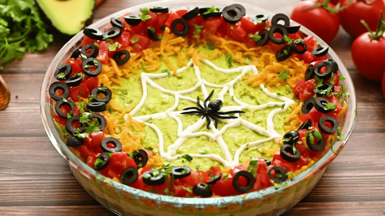 20-Minute Spider Web Taco Dip Recipe - DIY Joy
