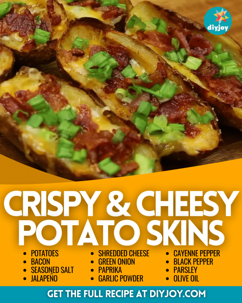 Crispy & Cheesy Potato Skins Recipe - DIY Joy