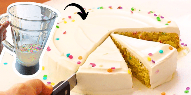 Easy Blender Vanilla Cake Recipe
