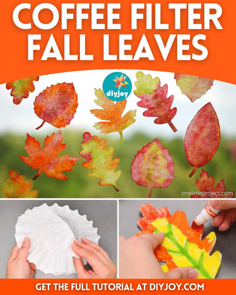 Easy DIY Coffee Filter Fall Leaves - DIY Joy