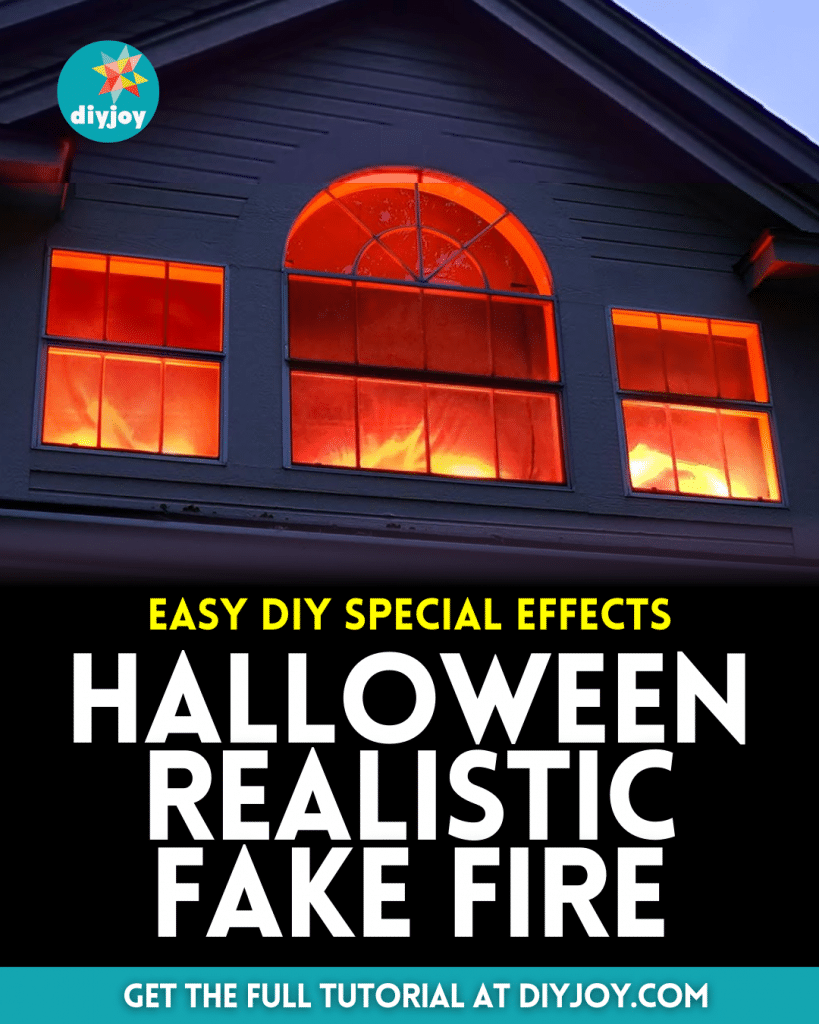 Easy DIY Halloween Realistic Fake Fire - DIY Joy