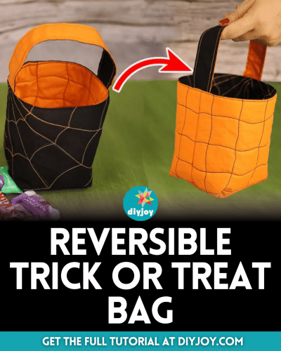 Easy DIY Reversible Trick or Treat Bag - DIY Joy