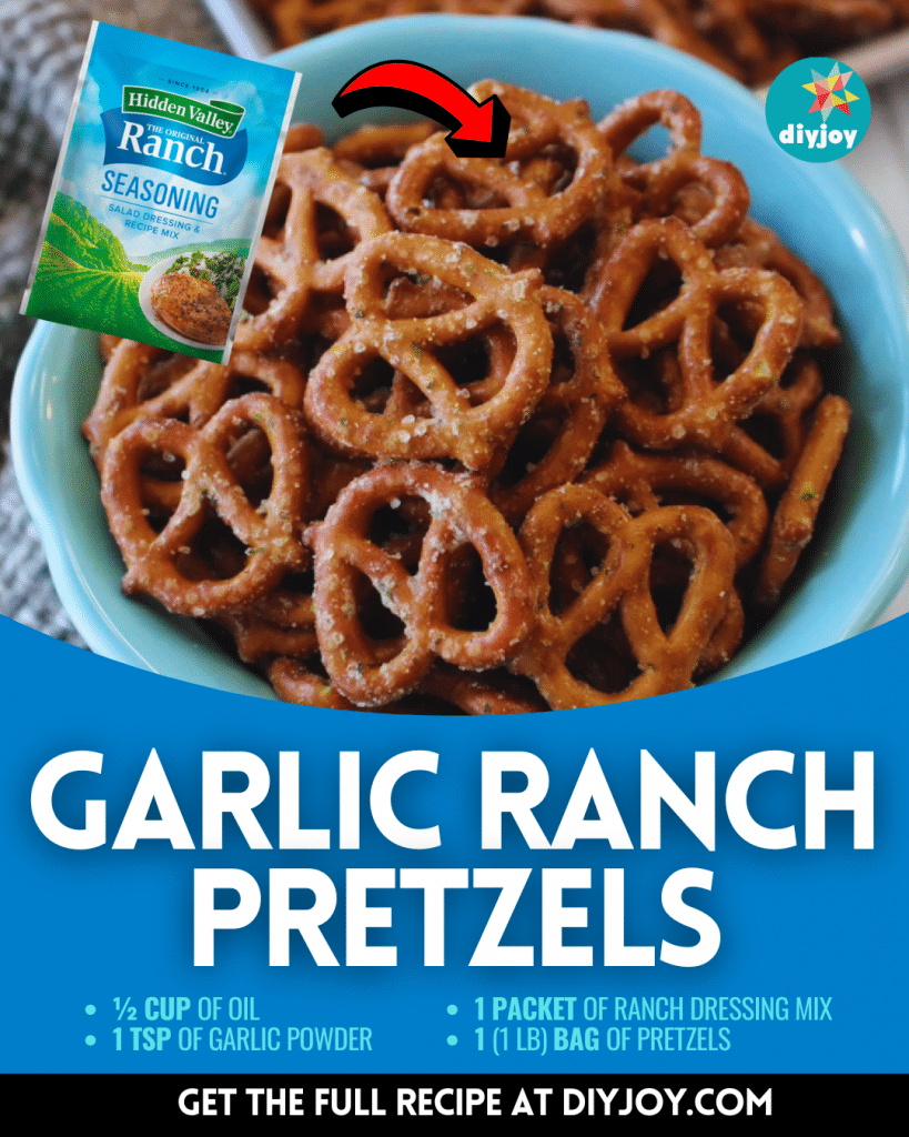 Easy Garlic Ranch Pretzels Recipe - DIY Joy