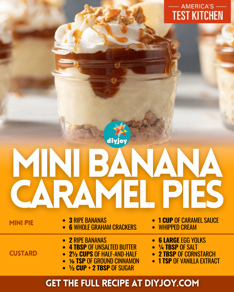 Easy Mini Banana Caramel Pies Recipe - DIY Joy