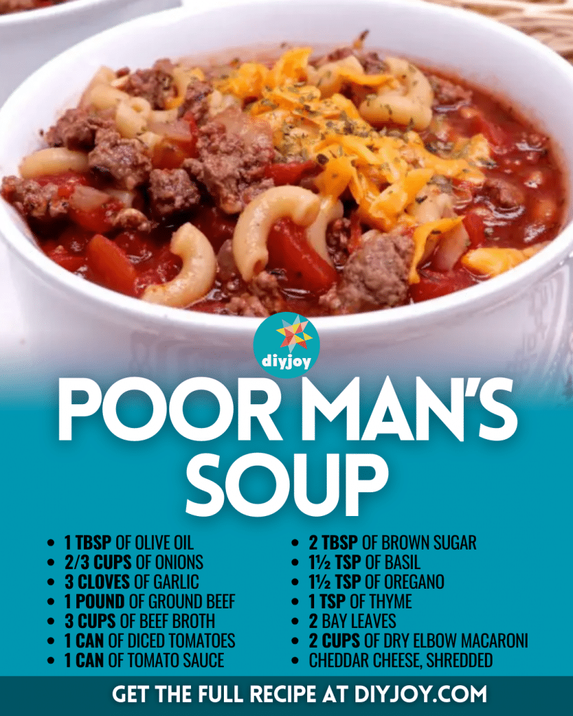 Easy Poor Man's Soup Recipe - DIY Joy