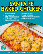 Easy Santa Fe Baked Chicken Recipe - DIY Joy